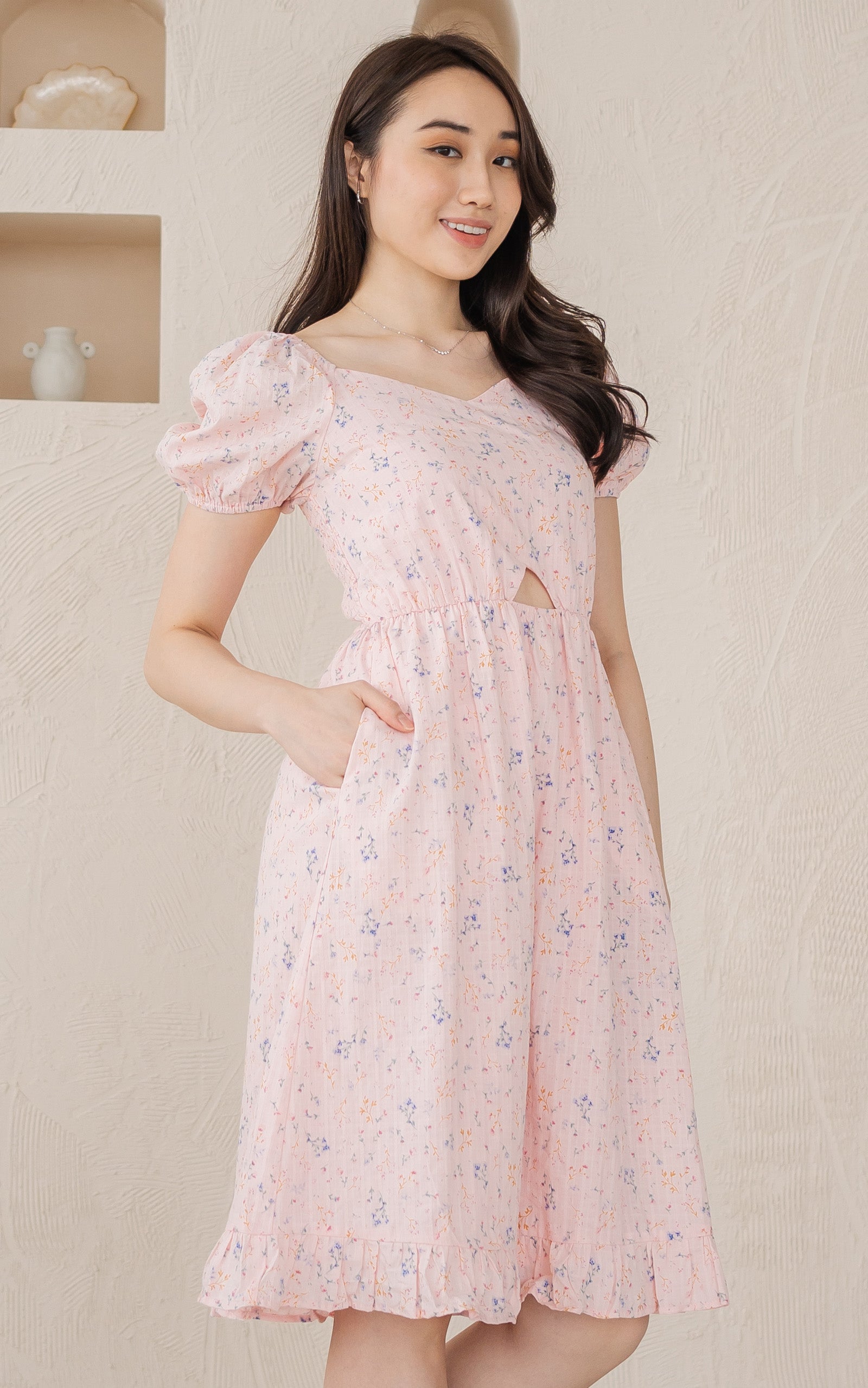 Rowane Floral Nursing Dress in Pink – Jump Eat Cry